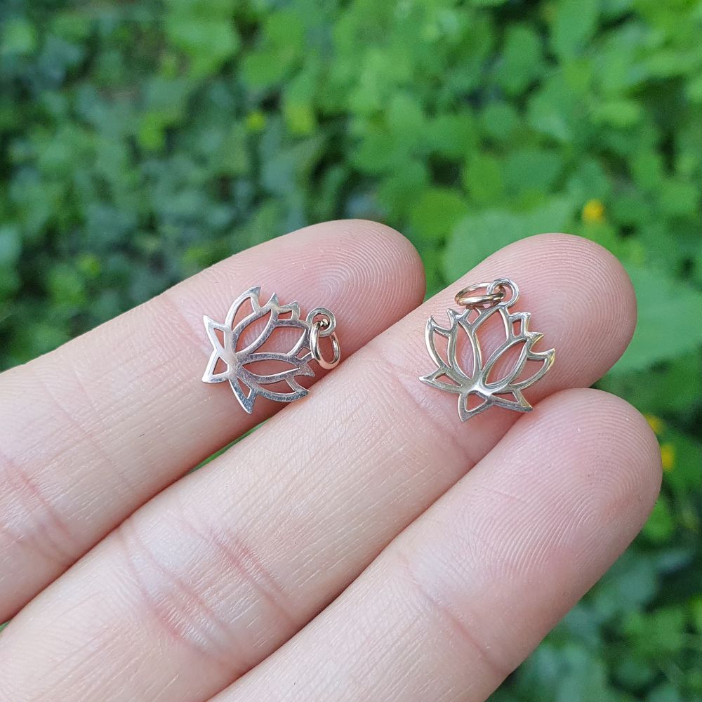 Lotosový kvet prívesok vyrezávaný ružové zlato nerez | istraka.sk ...